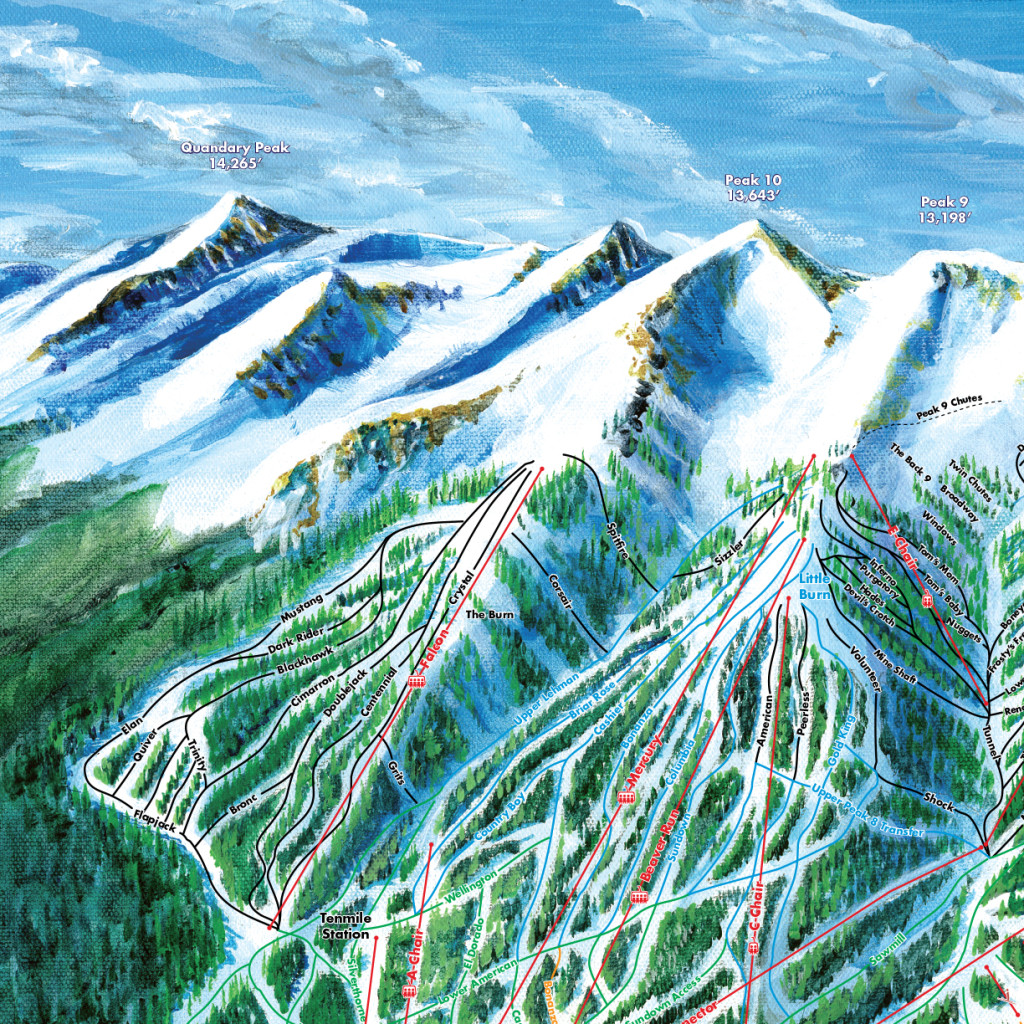 Breckenridge Trail Map | Ski Trail Map Artist Kevin Mastin Breckenridge Trail Map | Ski Trail Map Artist Kevin Mastin