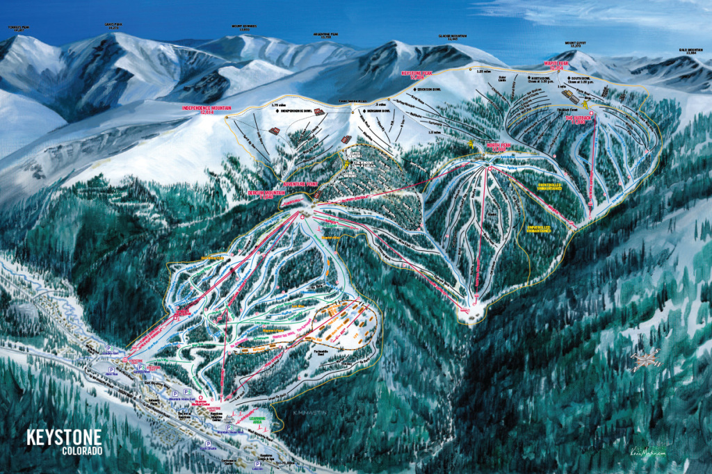 Ski Trail Map Artist Kevin Mastin